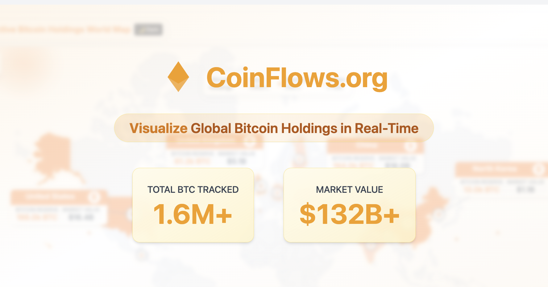 Bitcoin World Map | CoinFlows